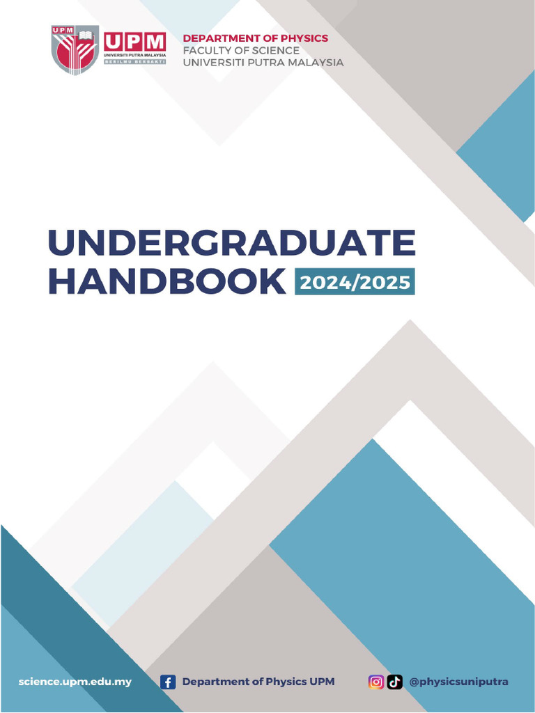 UPM Physics Programs Handbook | PDF | Physics | Bachelor Of Science