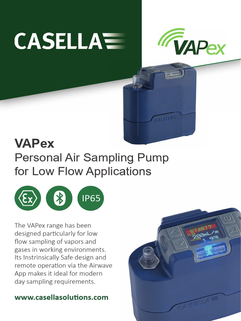 Casella VAPex Low Flow Pump DataSheet SM135 V1 May2019 | PDF | Pump ...