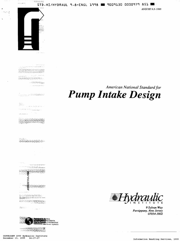 HI9.8 Pump Intake Design | PDF