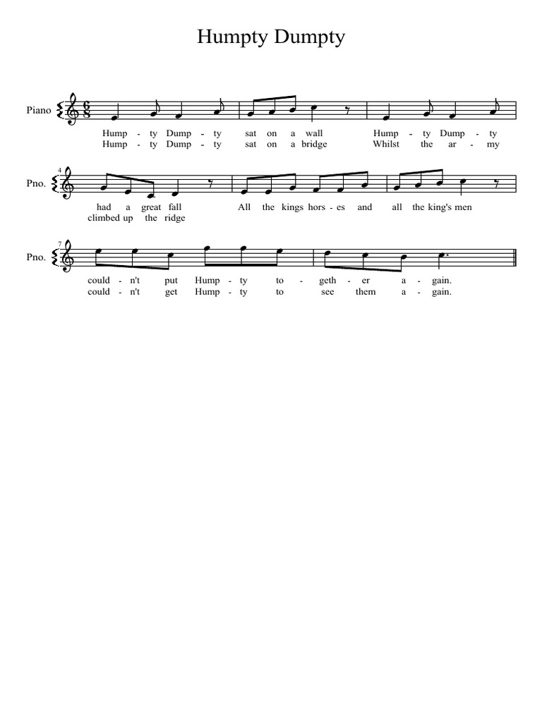 Humpty Dumpty | PDF
