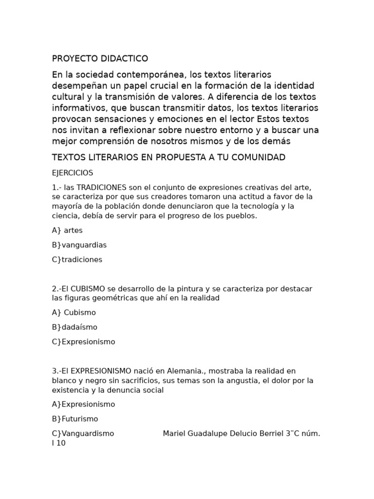 Proyecto Didactico | PDF