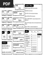 ShadowDark Fillable Character Sheet | PDF