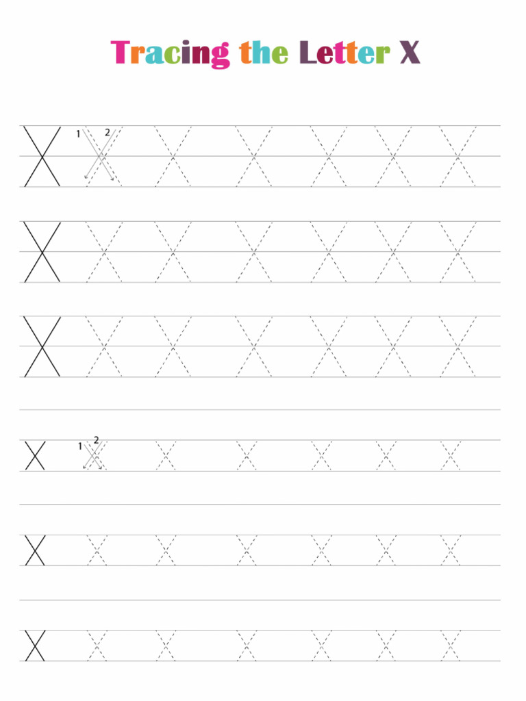 Printable Free Letter Tracing Worksheets PDF Downloads Tracing Letter X ...