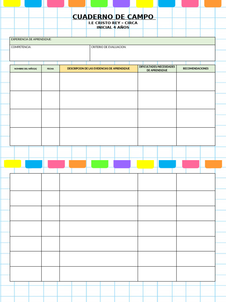Cuaderno de Campo Modelo 2 | PDF