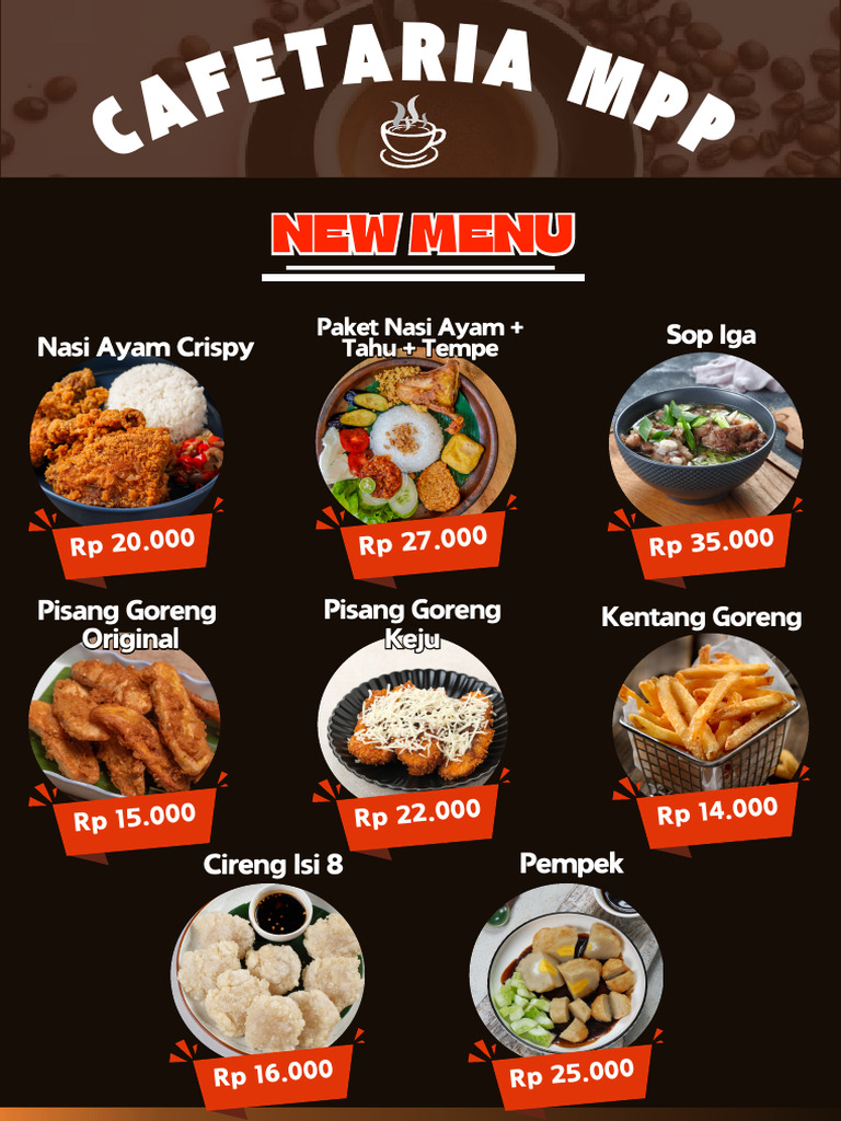 Menu Makanan CAFE TARIA 2023 | PDF