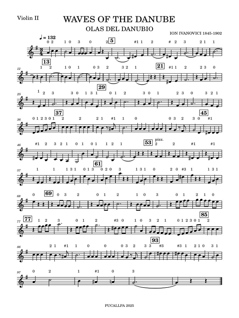 WAVES_OF_THE_DANUBE-Violin_II | PDF