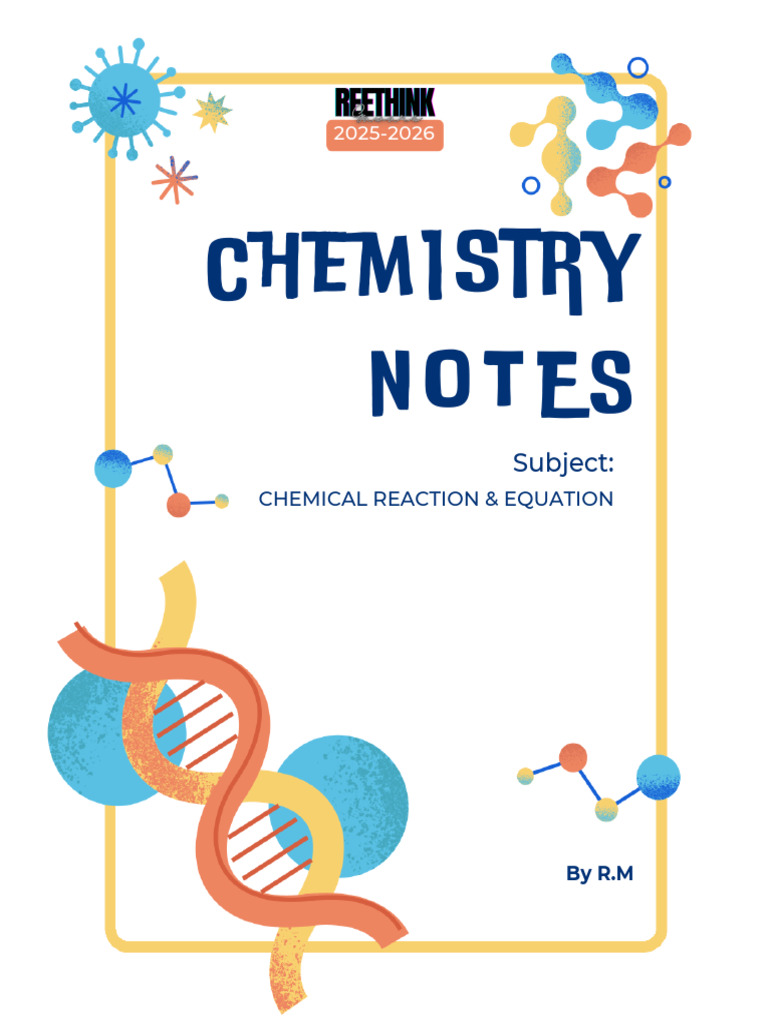 Chemical Reaction and Equation Notes | PDF | Redox | Chemical Reactions