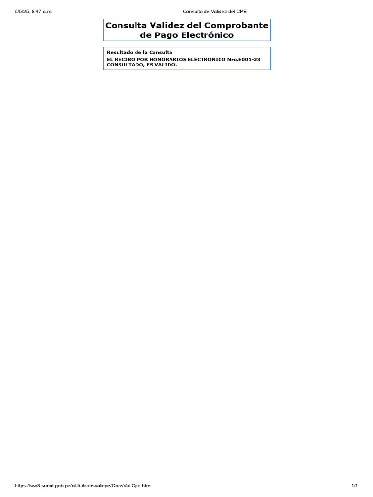Consulta de Validez Del CPE | PDF