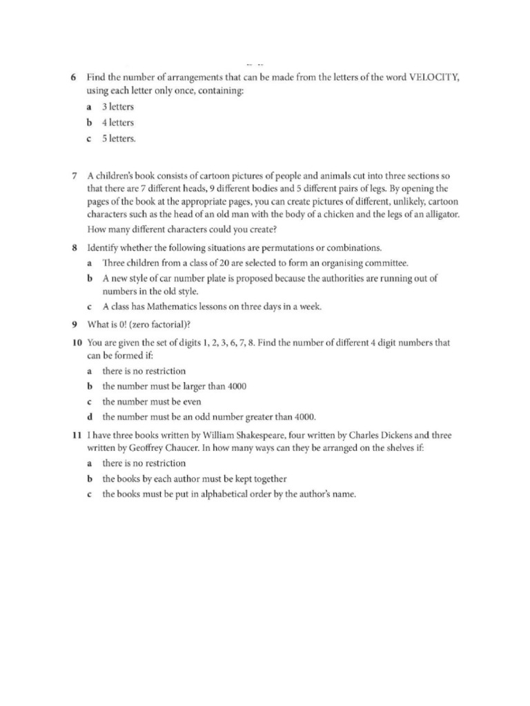 Permutation Combination Practice Test 221031 144126 | PDF