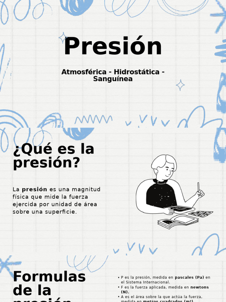 Presión Atmosférica, Hidrostática y Sanguínea | PDF | Presión sanguínea ...