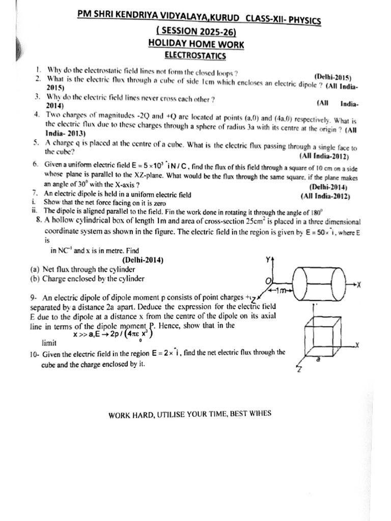 Physics Holiday HW | PDF