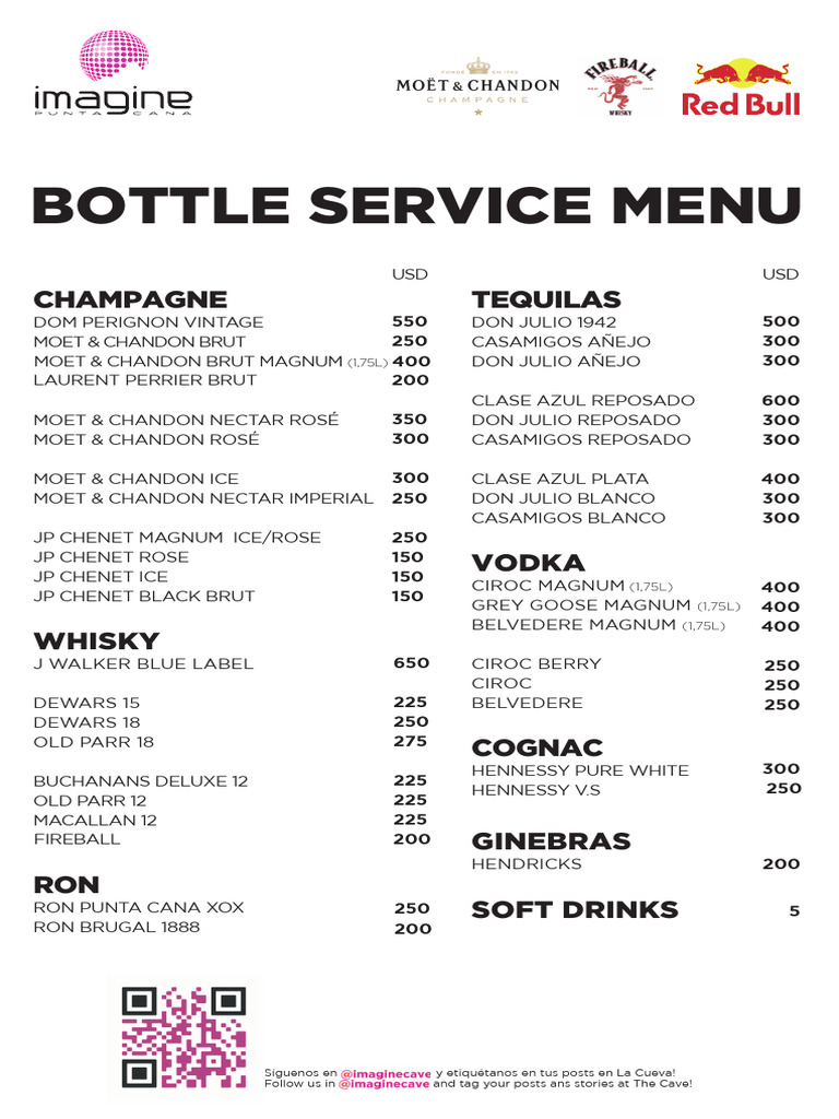 6606c0b4921b4225bb5433cc_BOTTLE-SERVICE-MENU_Imagine_2024_MARCH | PDF