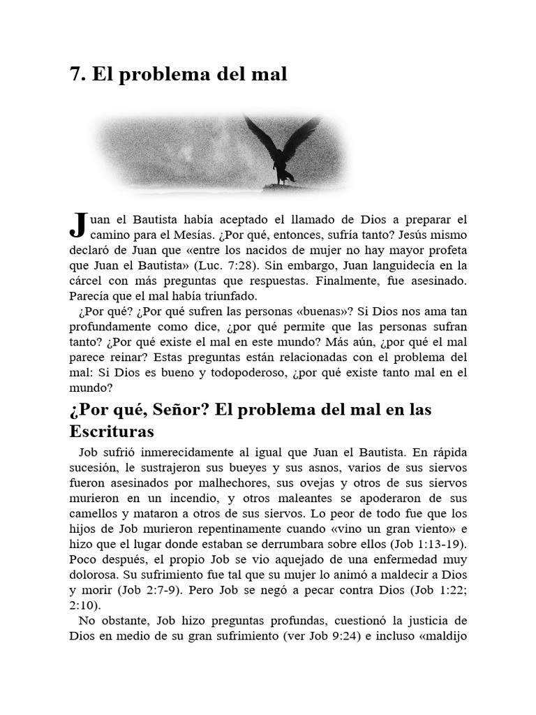 7 - El Problema Del Mal | PDF | Libro de trabajo | Mal