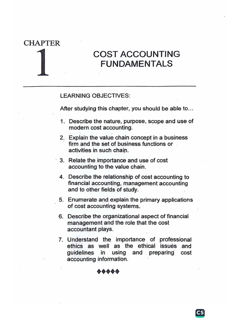 Cost Acctg. CTRL Chapter1 | PDF