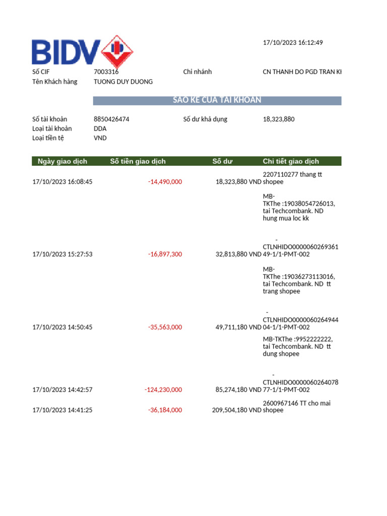 lich-su-giao-dich bidv 111 | PDF