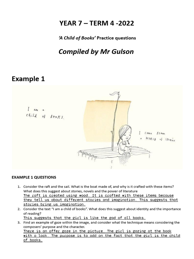 A Child of Books Questions | PDF | Narrative