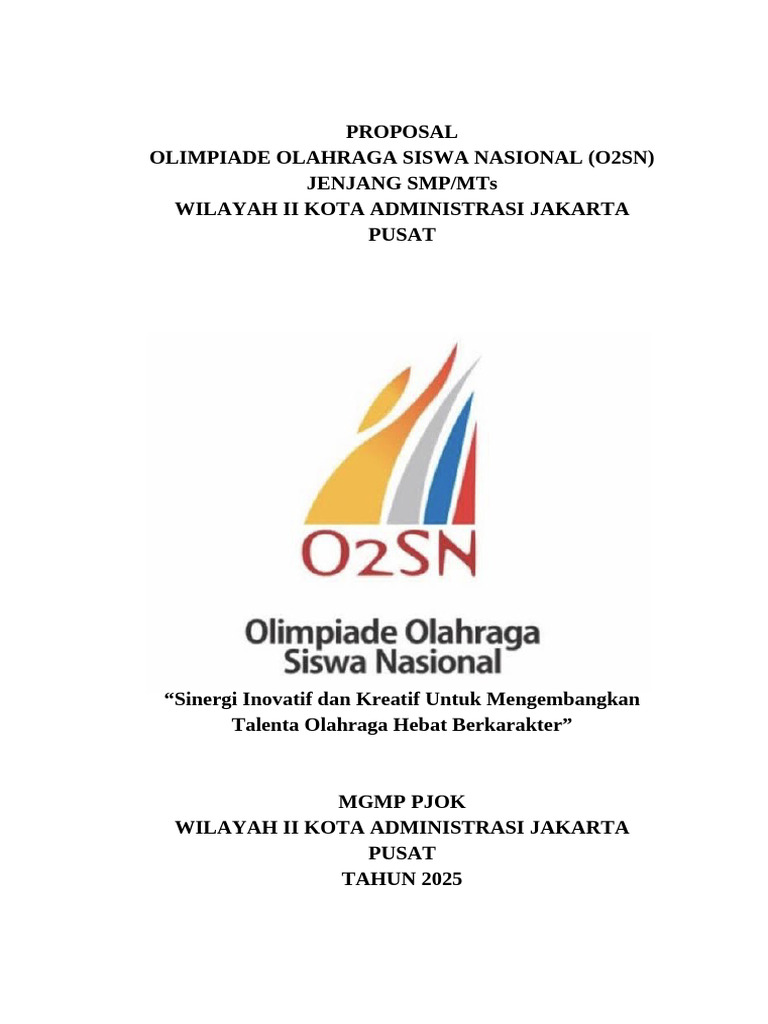 Proposal O2sn Tahun 2025 | PDF