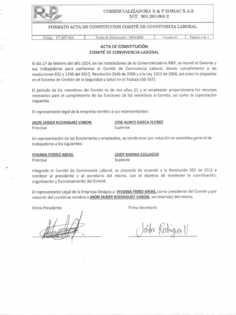Acta Comite CVL | PDF