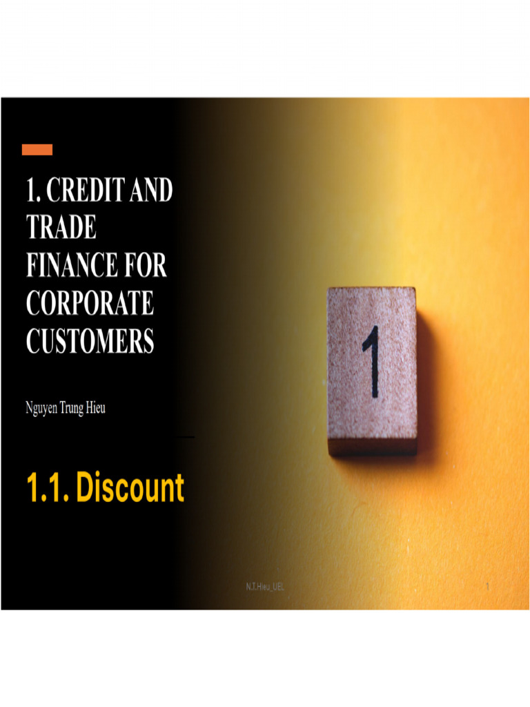Bank Credit - Discount | PDF