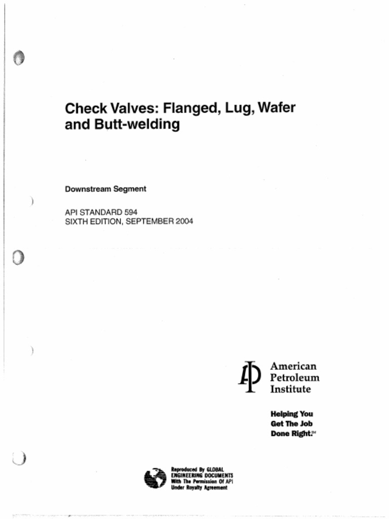 Api 594 (2004) | PDF