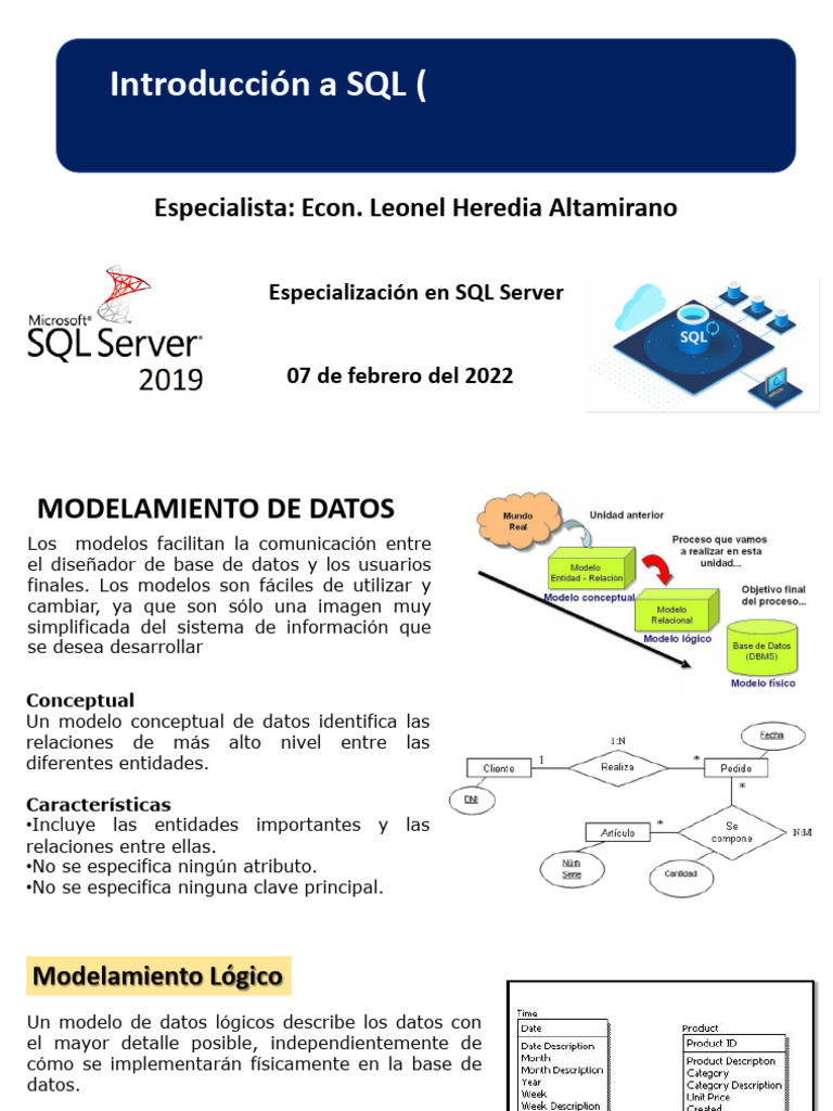 Sesión 01 | PDF | SQL | Bases de datos