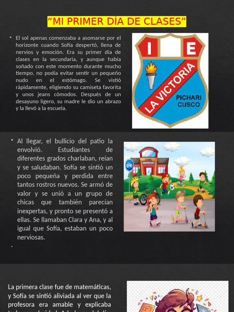 Mi Primer Día de Clases | PDF