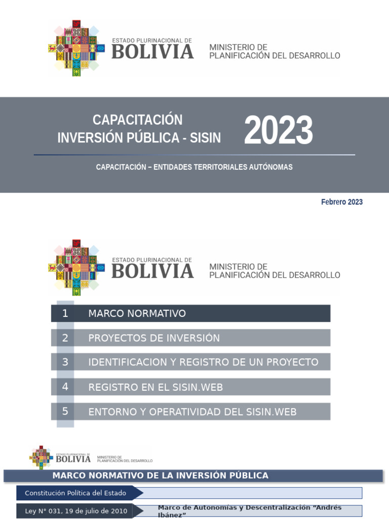 Capacitacion Vipfe - Sisin | PDF | Presupuesto | Inversiones