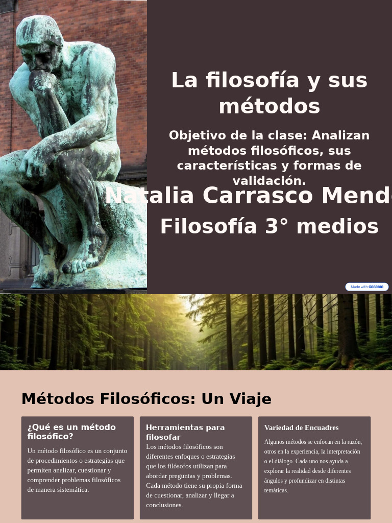 Métodos Filosóficos: Análisis y Aplicación | PDF | Método científico ...