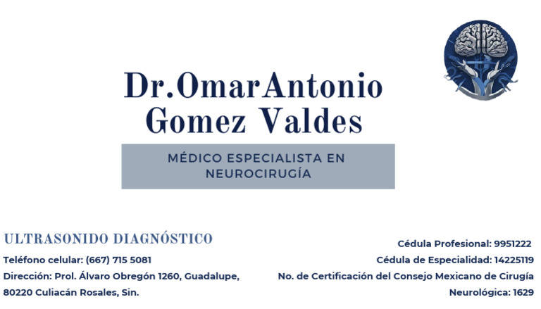 Tarjeta de Presentación DR, Gomez | PDF