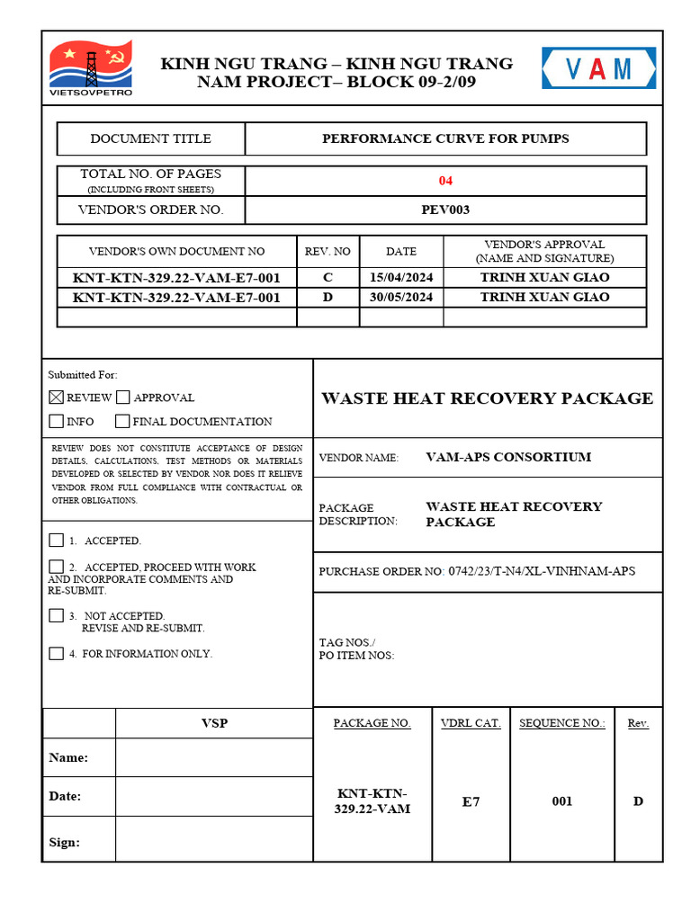 KNT-KTN-329.22-VAM-E7-001_D_Performance Curve for Pump | PDF | Pump | Applied And ...