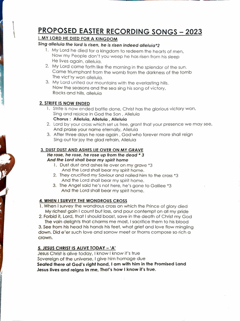 Easter Songs | PDF