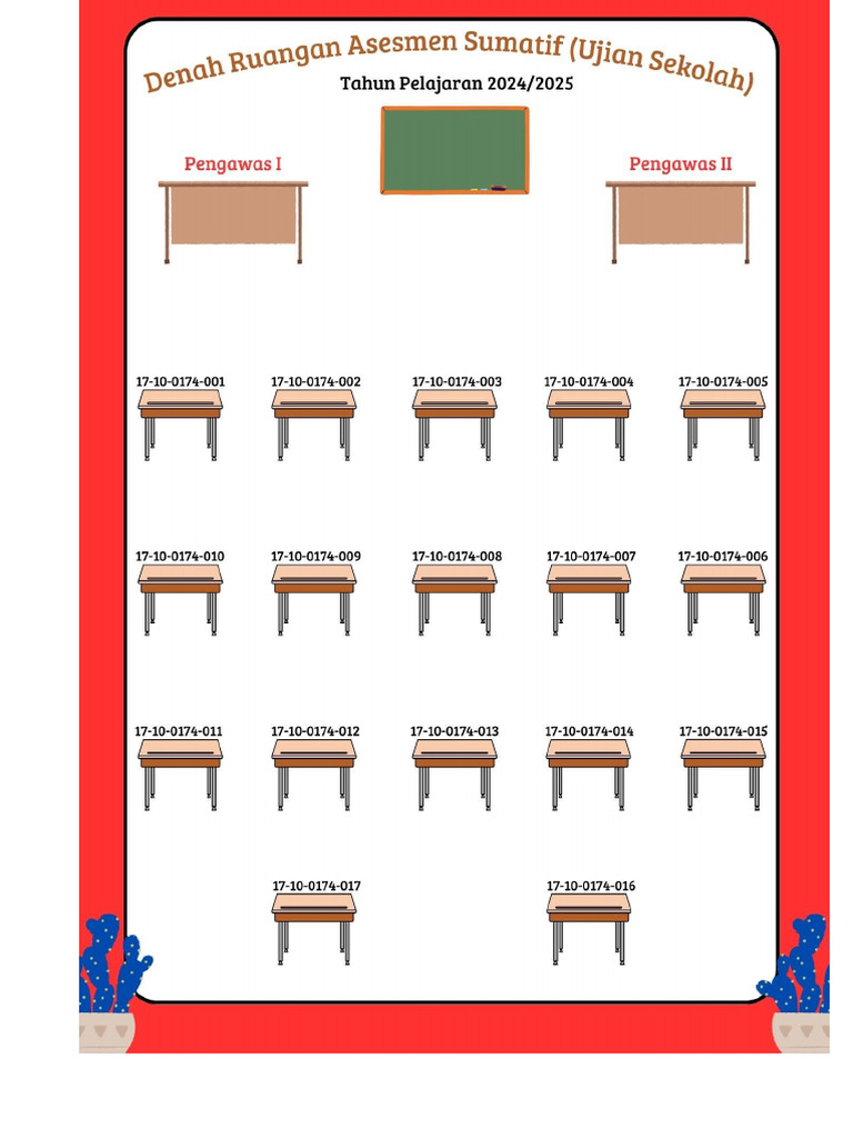 Denah Ruangan UJian | PDF