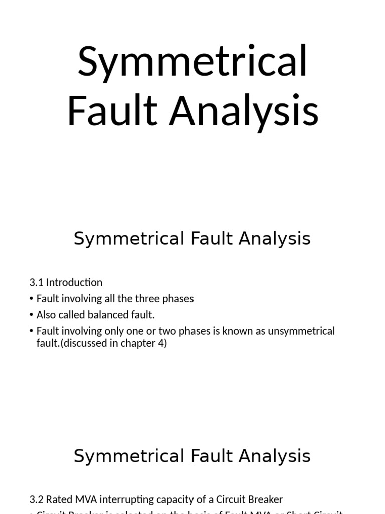 Chapter 3 Symmetrical Fault Analysis-3 | PDF