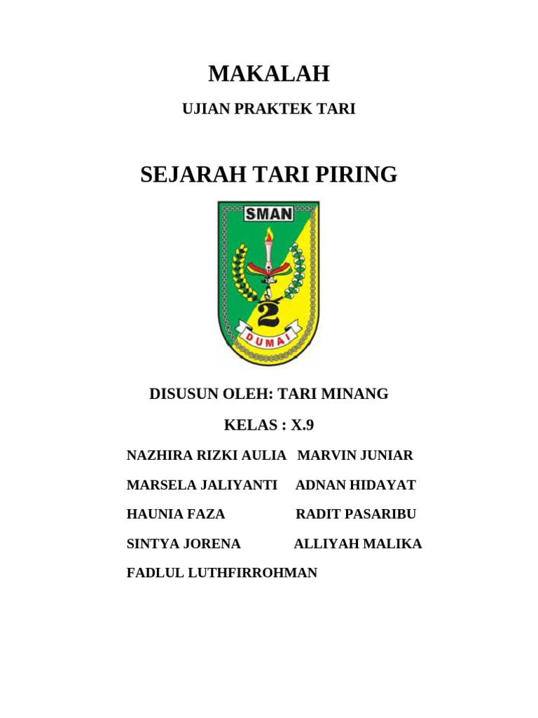 Makalah Tari Piring | PDF