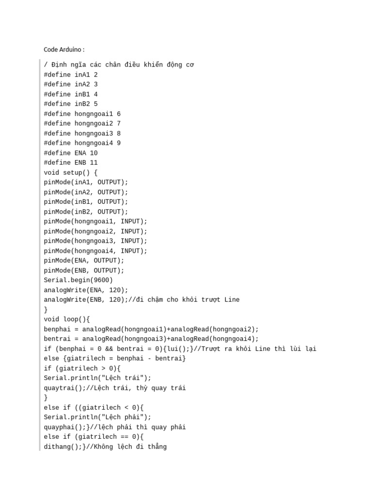 Code Arduino | PDF