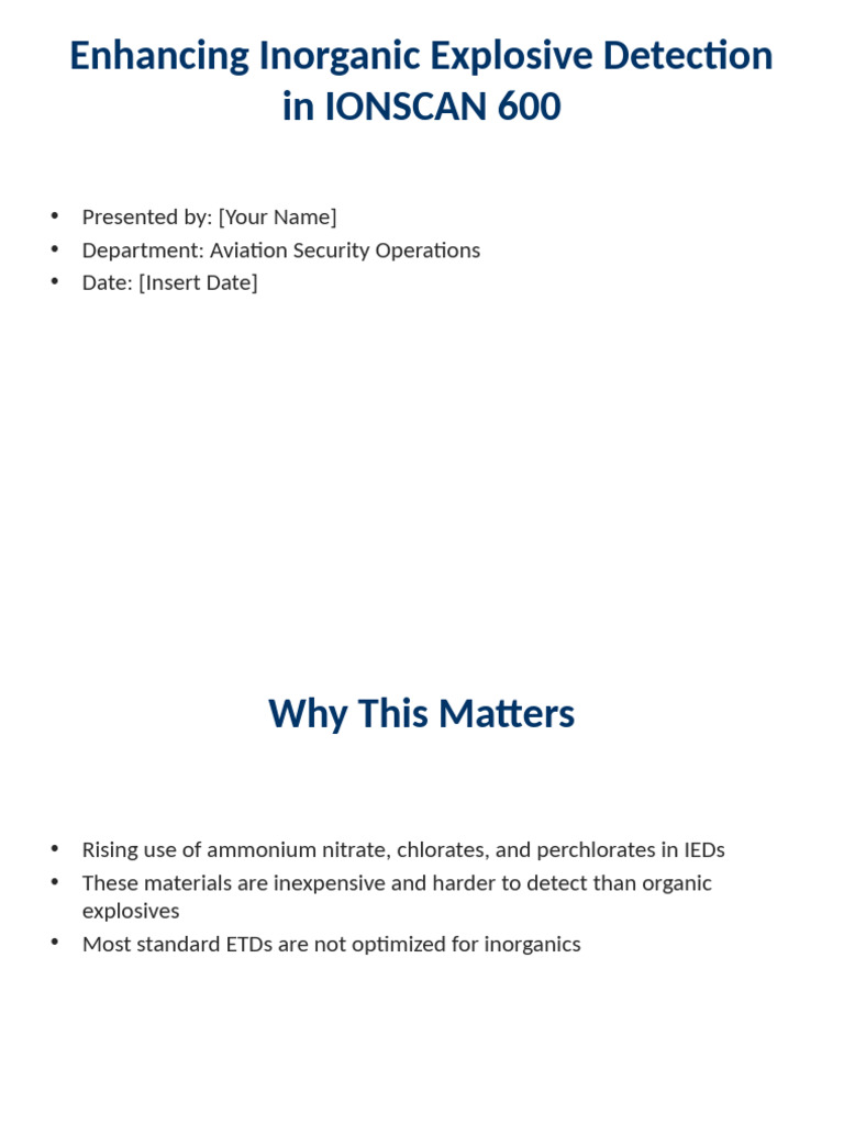 Styled IONSCAN Inorganic Detection Presentation-1-1 | PDF | Materials ...