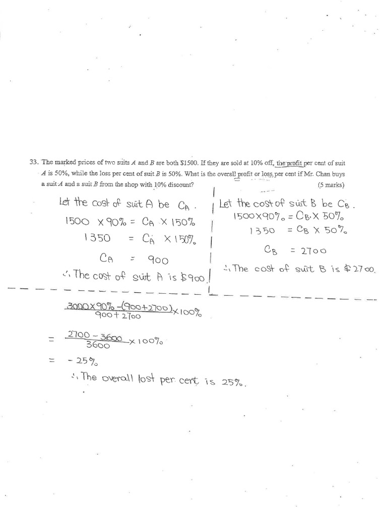 Secondary School Homework%hard Ws (1) Ans | PDF
