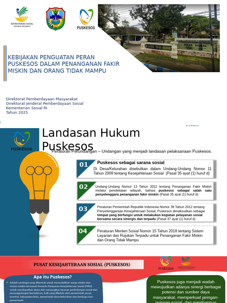 Kebijakan Penguatan Peran Puskesos - 2025 | PDF