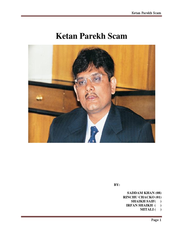 Report on Ketan Parekh Scam | Foreign Direct Investment | Securities ...
