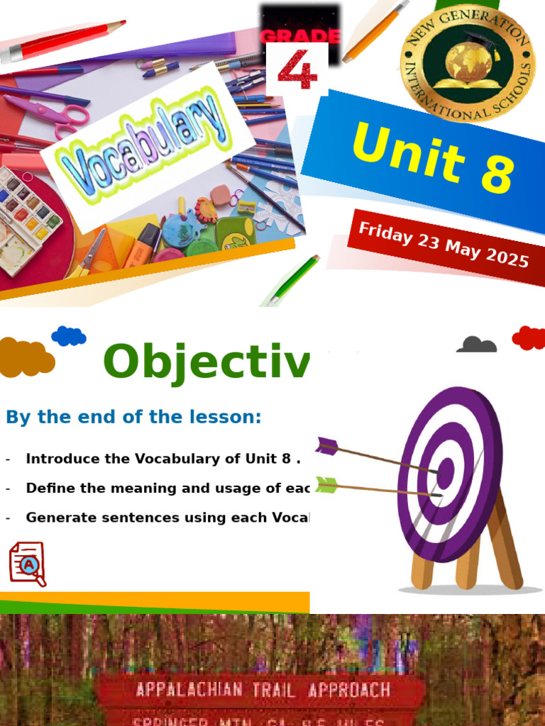 NGIS - GR.4 - Vocabulary Unit 8 | PDF | Linguistics | Grammar