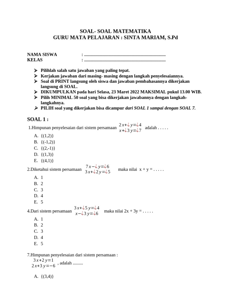 Soal Remedial 2 | PDF