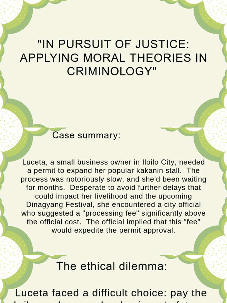 Group 8 - Ethics Presentation | PDF | Justice | Crime & Violence