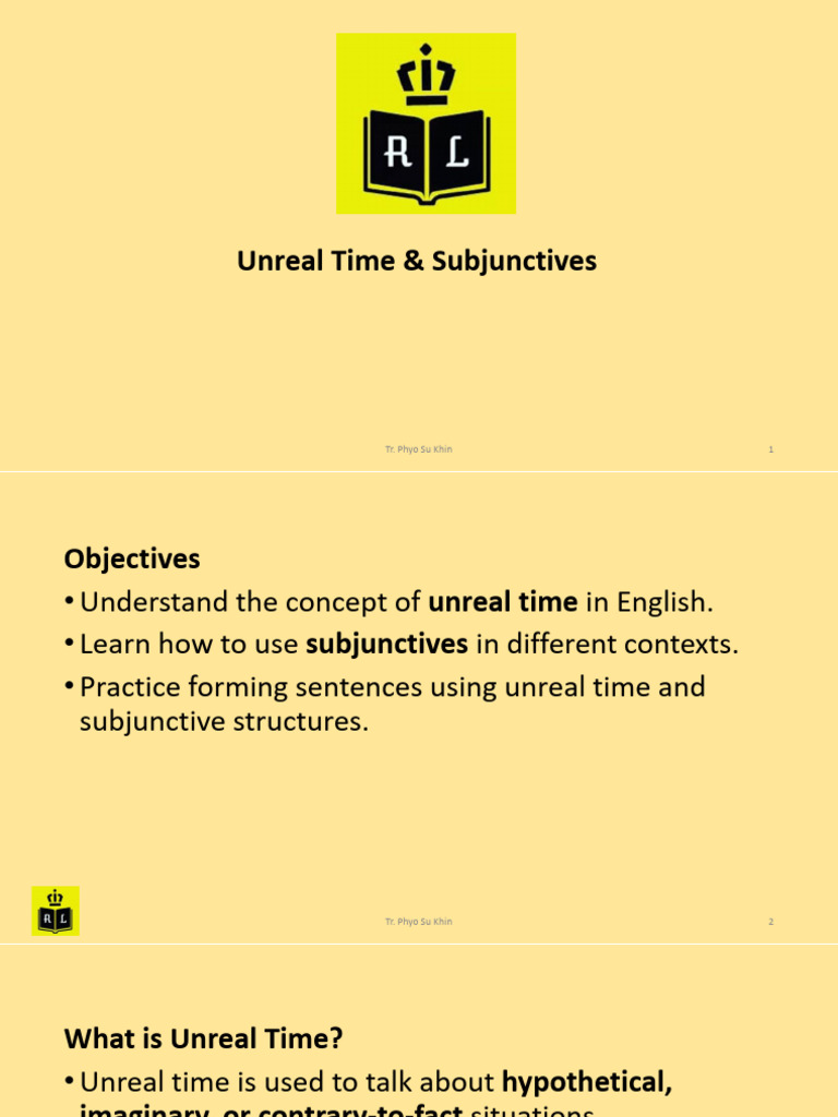 Understanding Unreal Time & Subjunctives | PDF | Linguistic Typology ...