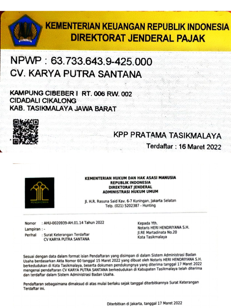 Dokumen Cv. Kps | PDF