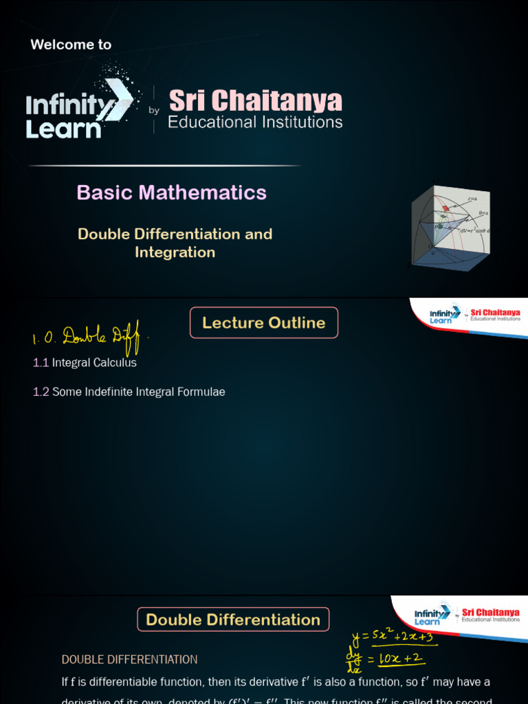Basic Maths - Integration Annotated | PDF | Derivative | Slope