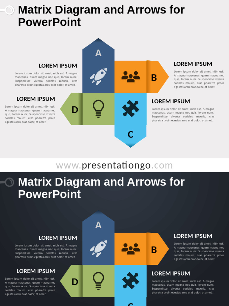 2 0393 Matrix Diagram Arrows PGo 4 - 3 | PDF