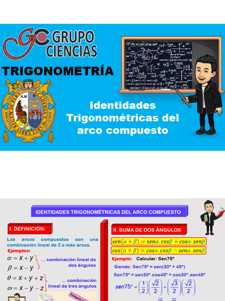 SEM SM - Angulos Compuestos | PDF | Trigonometría | Funciones trigonométricas