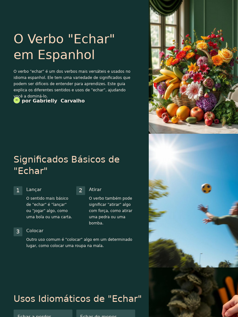 O-Verbo-Echar-em-Espanhol 2 | PDF