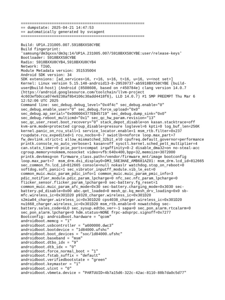 Dumpstate Svcagent DCI | PDF | Computer Science | Computing