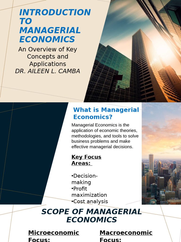 Managerial Economics Overview and Applications | PDF | Economics ...